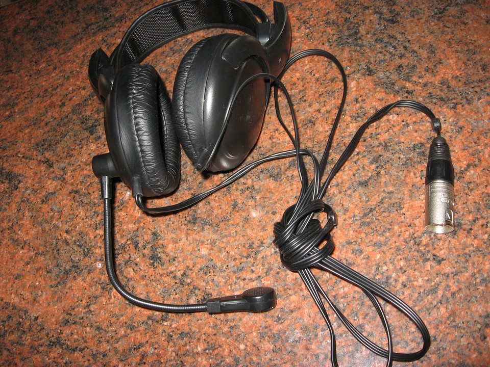 Clearcom Double Muff headphones 4/5-pin XLR RTS BTR STEREO! headset ...