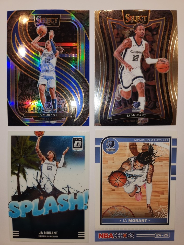 Ja Morant Collection 4 Card Lot Featuring Select Premier Blue Prizm | eBay