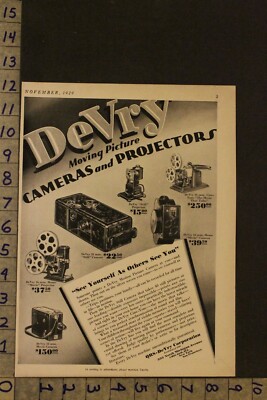 1929 DEVRY CAMERA PROJECTOR FILM MOVIE PHOTOGRAPHY MOTION PICTURE ...