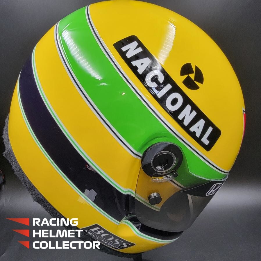 Ayrton Senna Signed Helmet '88 BELL Official 1st Championship Yr Radio ...