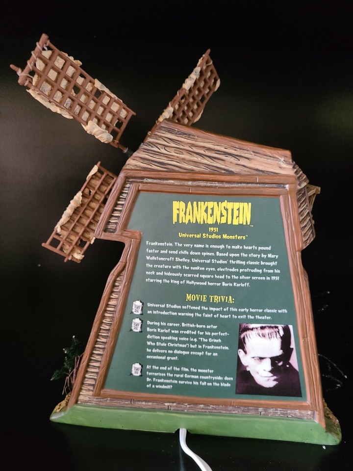 DEPT 56 Halloween FRANKENSTEIN'S MONSTER Boris Karloff Windmill ...