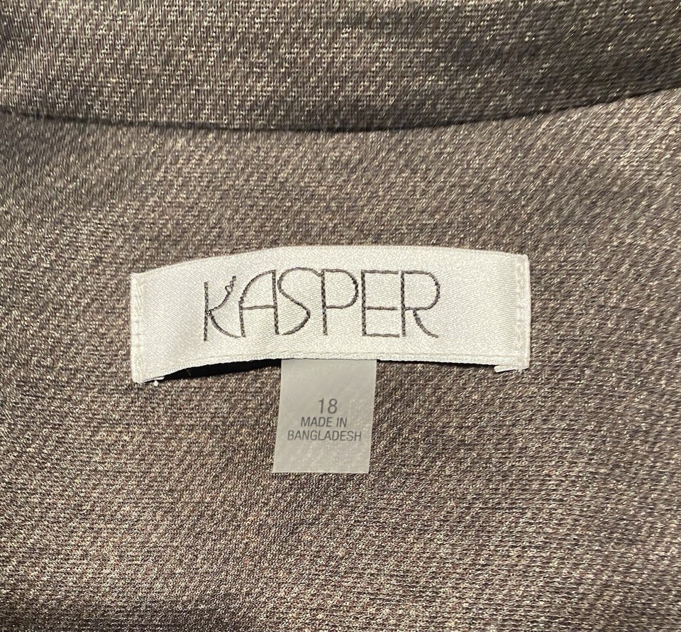 NWT Kasper Blazer Jacket Chocolate Brown New With Tags Size 18 Beautiful Fabric | eBay