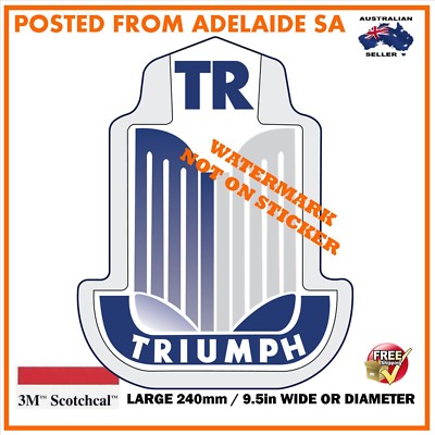 VINTAGE TRIUMPH / TR / TR2 TR3 TR4 TR6 VANGUARD DECAL STICKER LABEL ...