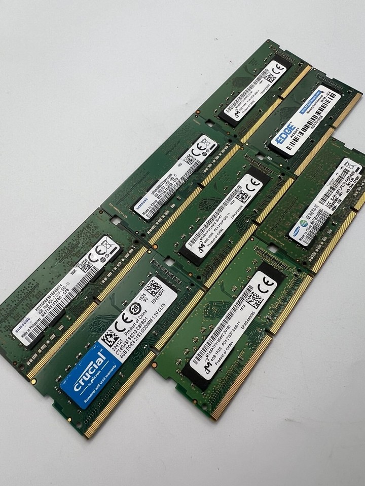 Lot of 65 4GB DDR4 1RX8 PC4-2133P 1.2v Mixed Brands Laptop Memory Ram ...