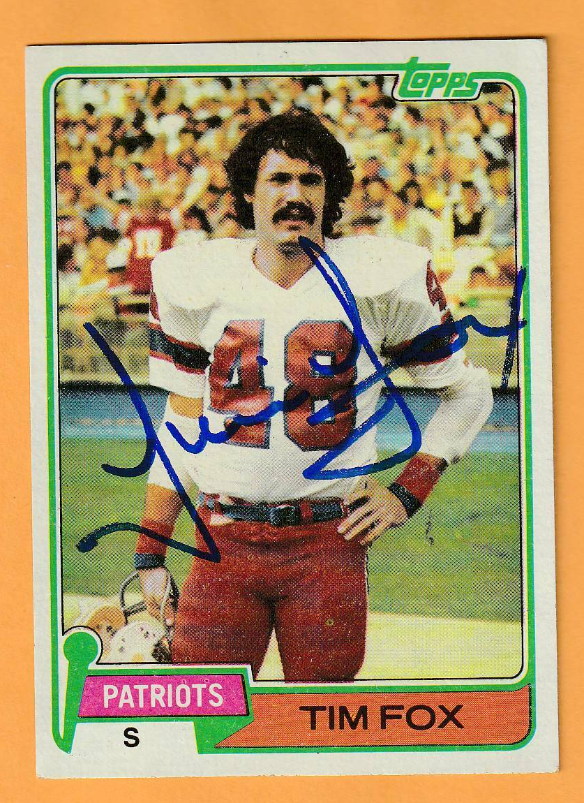 Tim Fox New England Patriots AUTO Signed 1981 Topps Ohio State Buckeyes ...