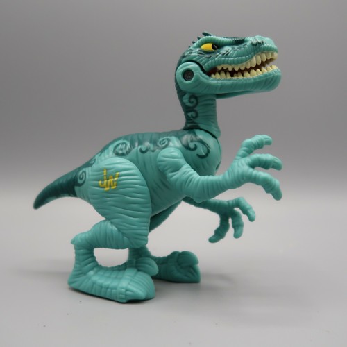 Jurassic World 4.5" RAPTOR JW Blue Dinosaur Moving Head & Jaw Universal ...