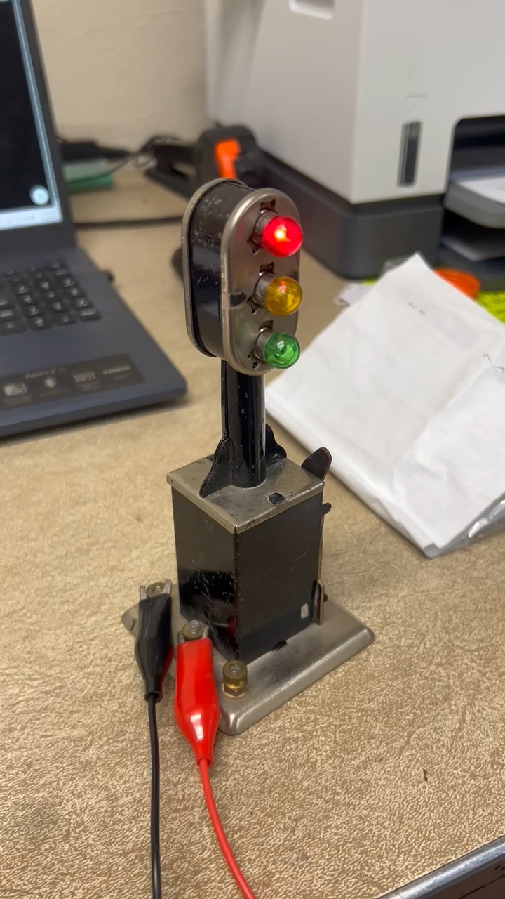 RARE MARX #405 CHROME METAL AUTOMATIC BLOCK SIGNAL W/RHEOSTAT | eBay