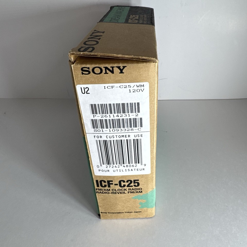 Sony Dream Machine Model ICF-C25 Clock Radio AM/FM Alarm White NIB | eBay