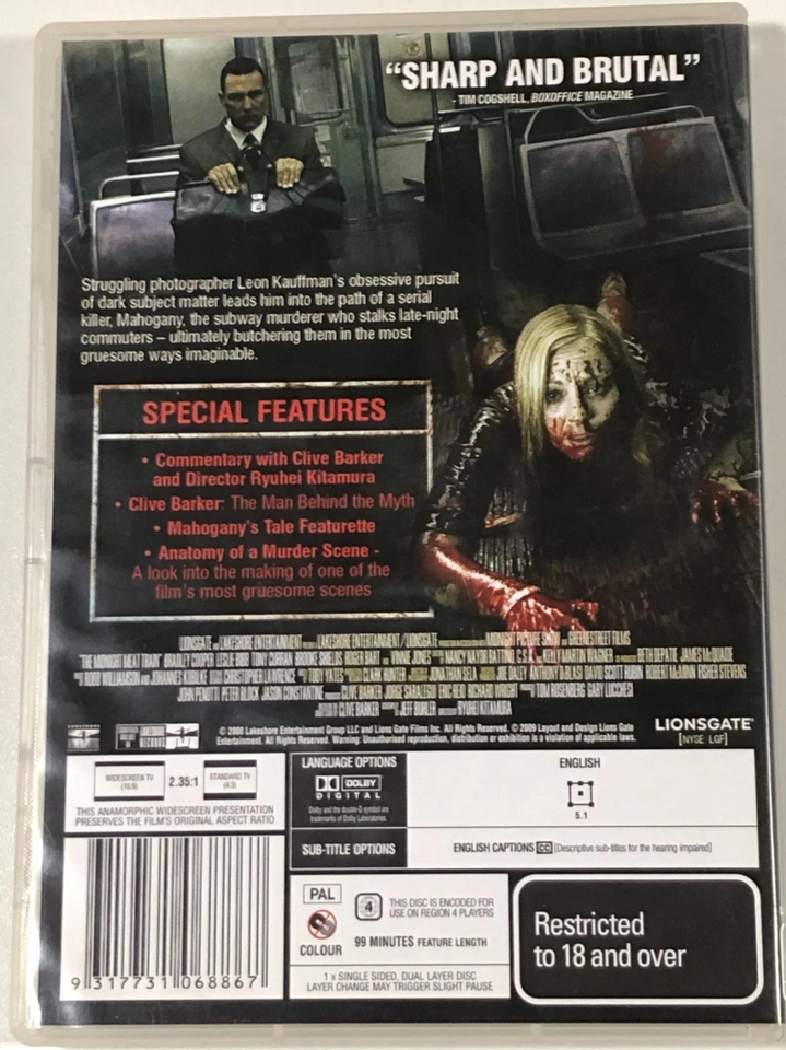 The Midnight Meat Train (DVD, 2008) Region 4 | eBay