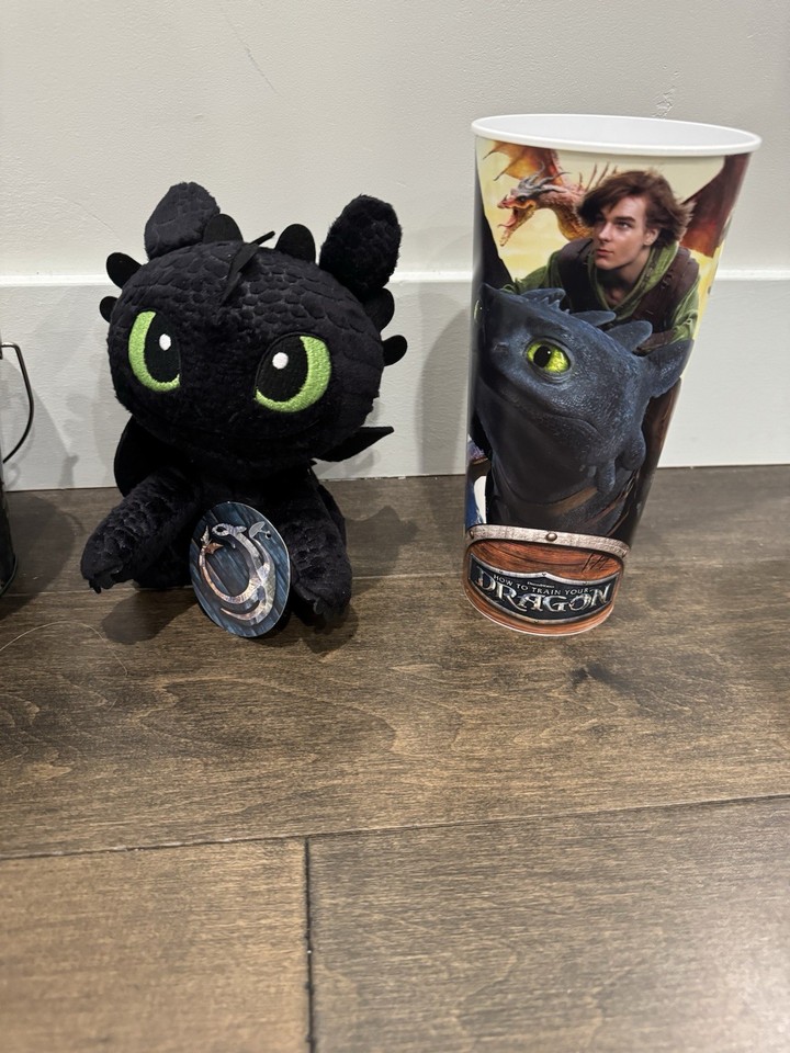 How To Train Your Dragon Toothless Plush,bucket & Cup | eBay