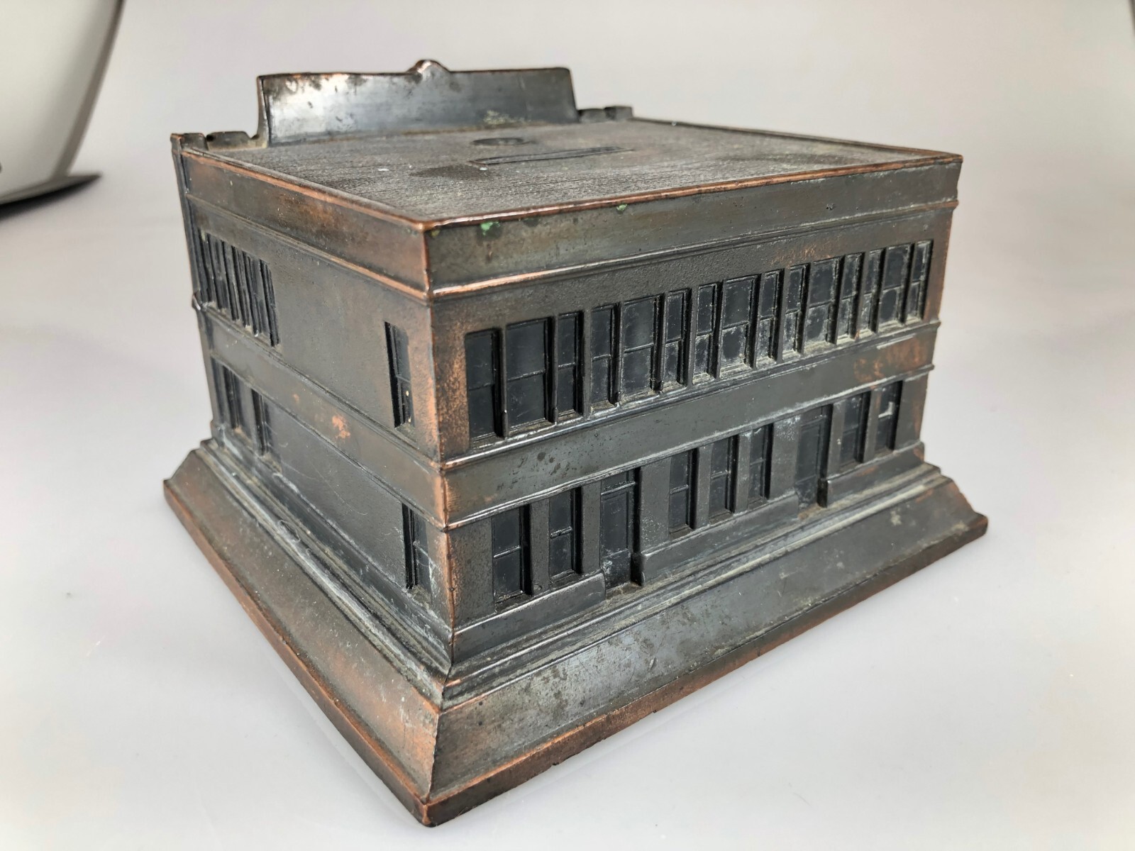 Very Rare Vintage Life & Casualty Company Metal Coin Bank Building ...