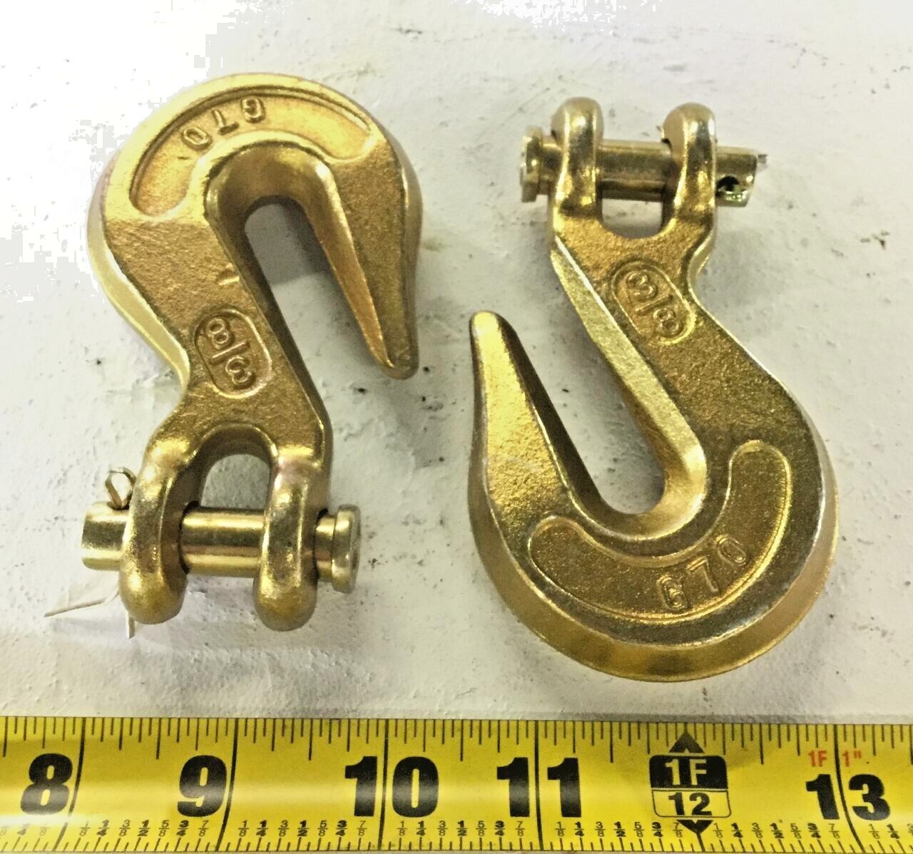 2) 3/8 chian hook CHAIN END CLEVIS 3/8" GRAB HOOK LOGGING TOWING ...