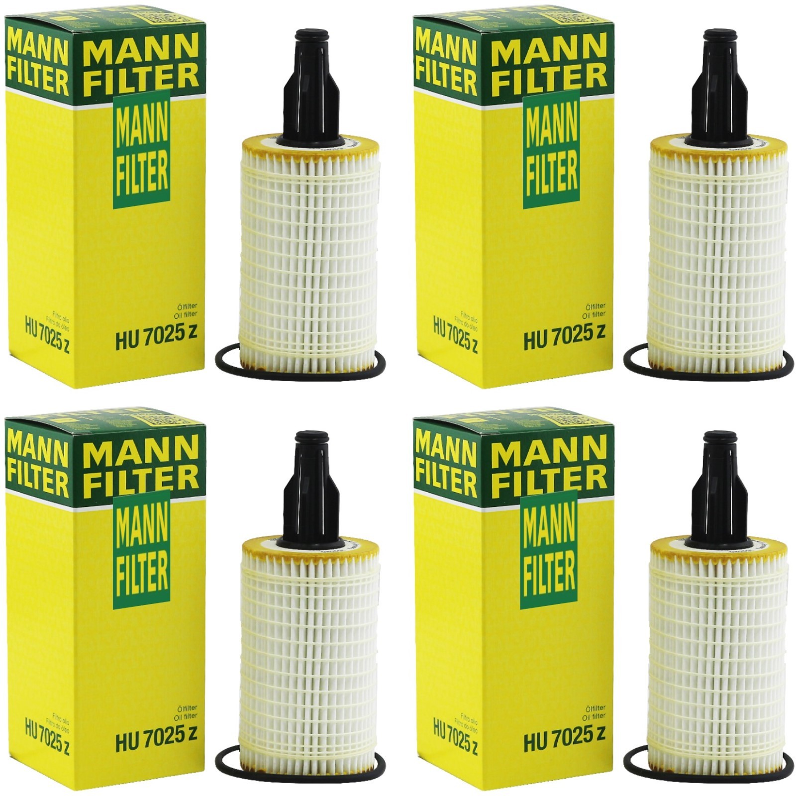 6 PACK MERCEDES BENZ OIL FILTER MANN FILTER HU7025Z OE# 2761800009 / ...