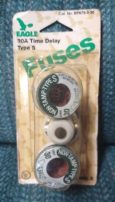 3 Eagle 30 Amp Time Delay Fuses Type S 125v (NOS) | eBay