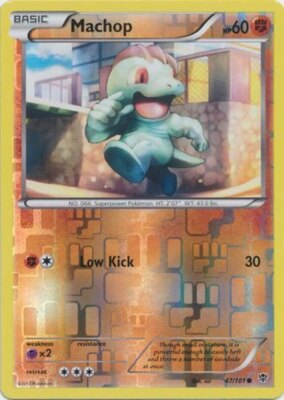Machop - 47/101 - Common - Reverse Holo x1 - Heavily Played - BW Plasma ...