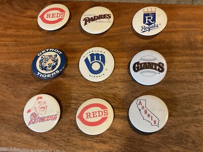 Vintage Baseball Pins MLB Set Of 9 MINT | eBay