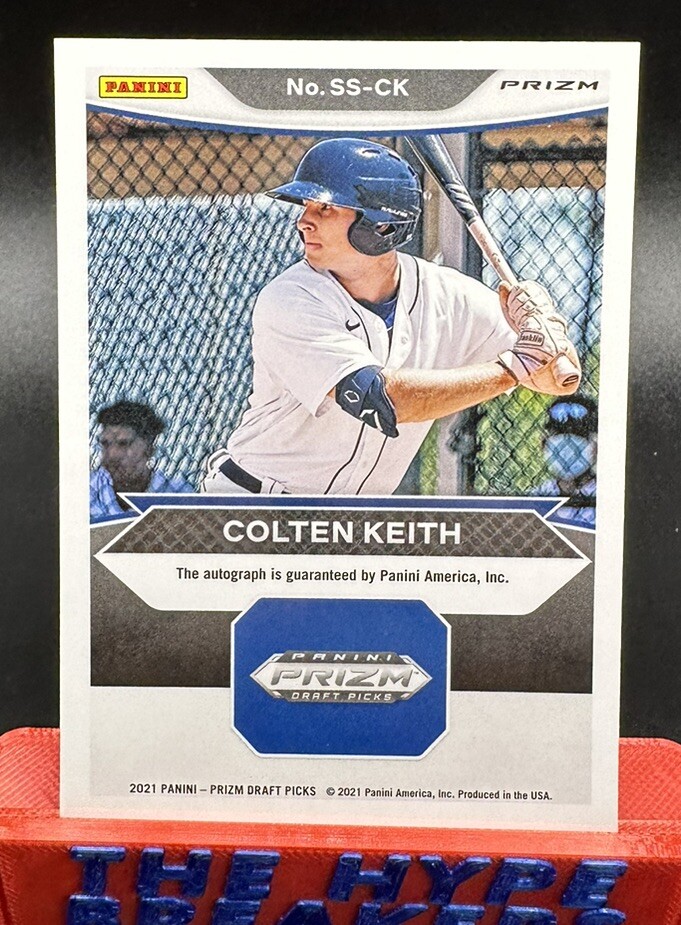 Colt Keith Auto 2021 PANINI PRIZM DRAFT PICKS SIlver Signing Sessions ...
