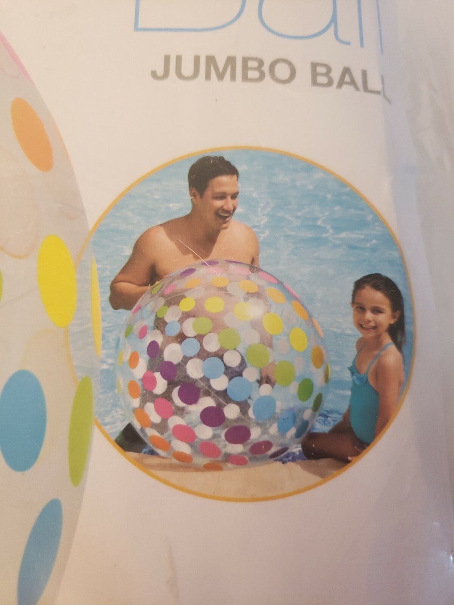 Pool Volleyball Intexu00ae Jumbo Inflated Beach Ball, 31 In 24 Inch Beach