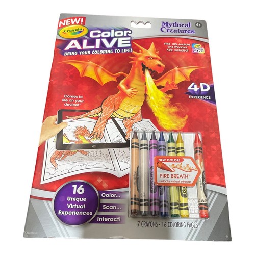 Mythical Creatures Crayola Color Alive 4D Action Coloring Book & App ...