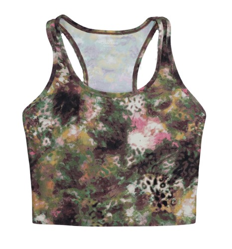 Calvin Klein Performance Printed Racerback Women's Crop Tank Top XS NWT ...