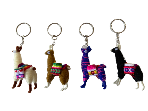 Lot (4) Little Artisan Handmade Llama Keychain From Peru- Llavero De ...
