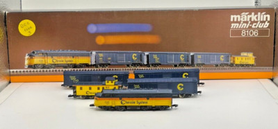 Z Scale Marklin 8106 Chessie Set DCC Or DC F7 Loco W/ Digital Decoder ...