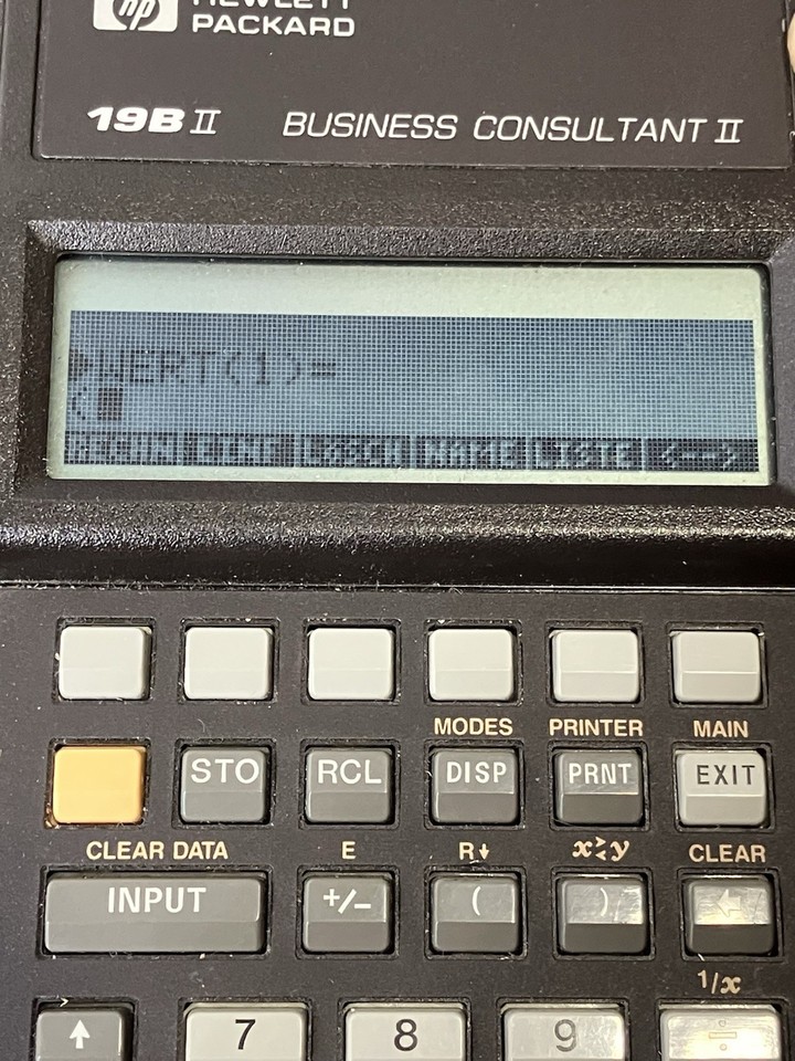 HP 19B II Business Consultant Financial II Calculator - Tested - No ...