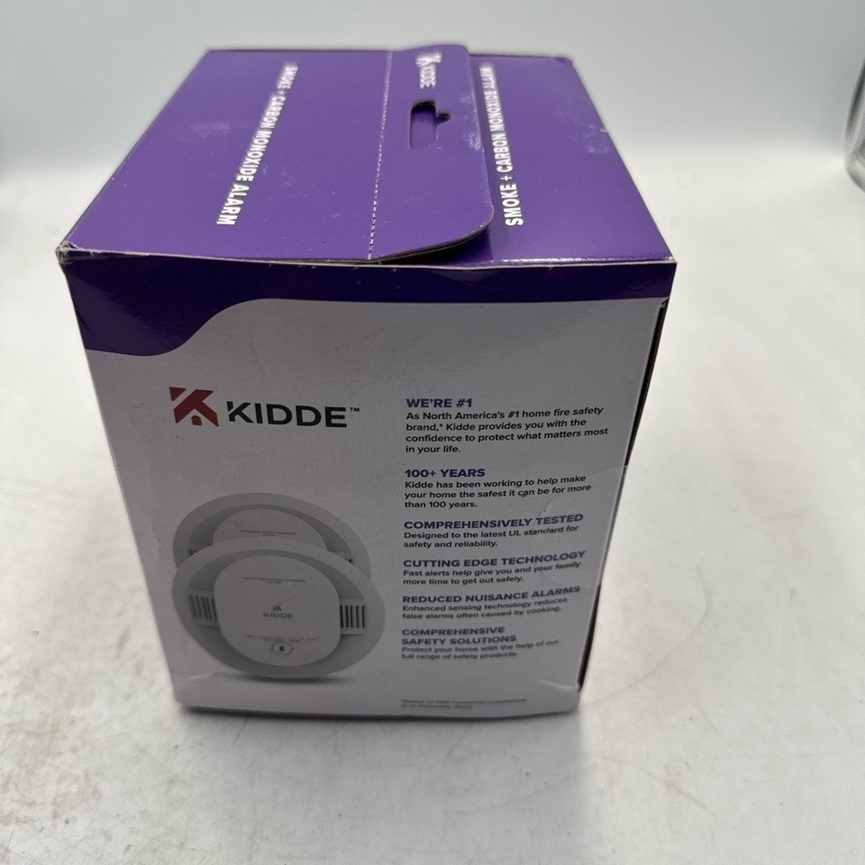 Kidde Smoke Carbon Monoxide Detector 5in 30CUDR 2-in-1 Wireless Protect ...