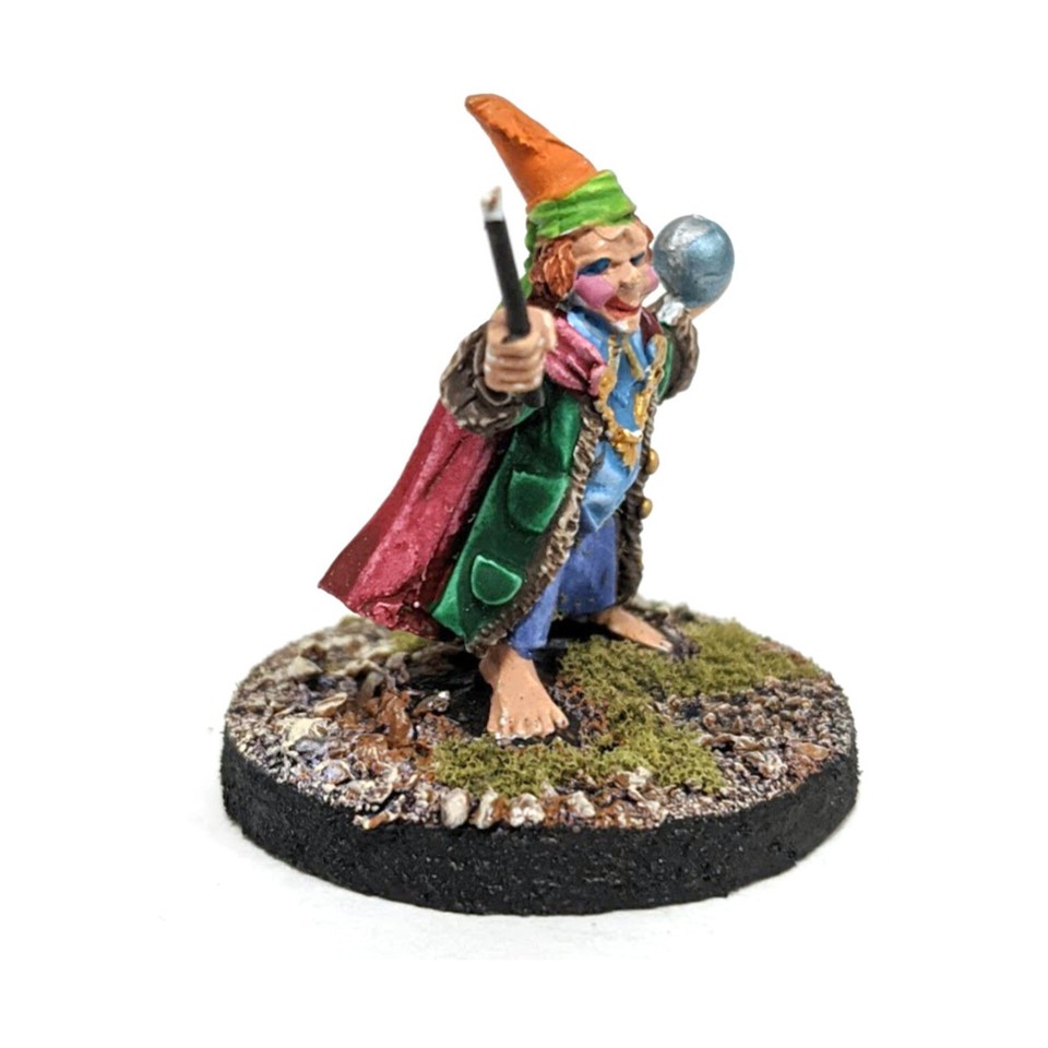 Alternative fantasy Halfling M Halfling Wizard w/Crystal Ball & Wand ...