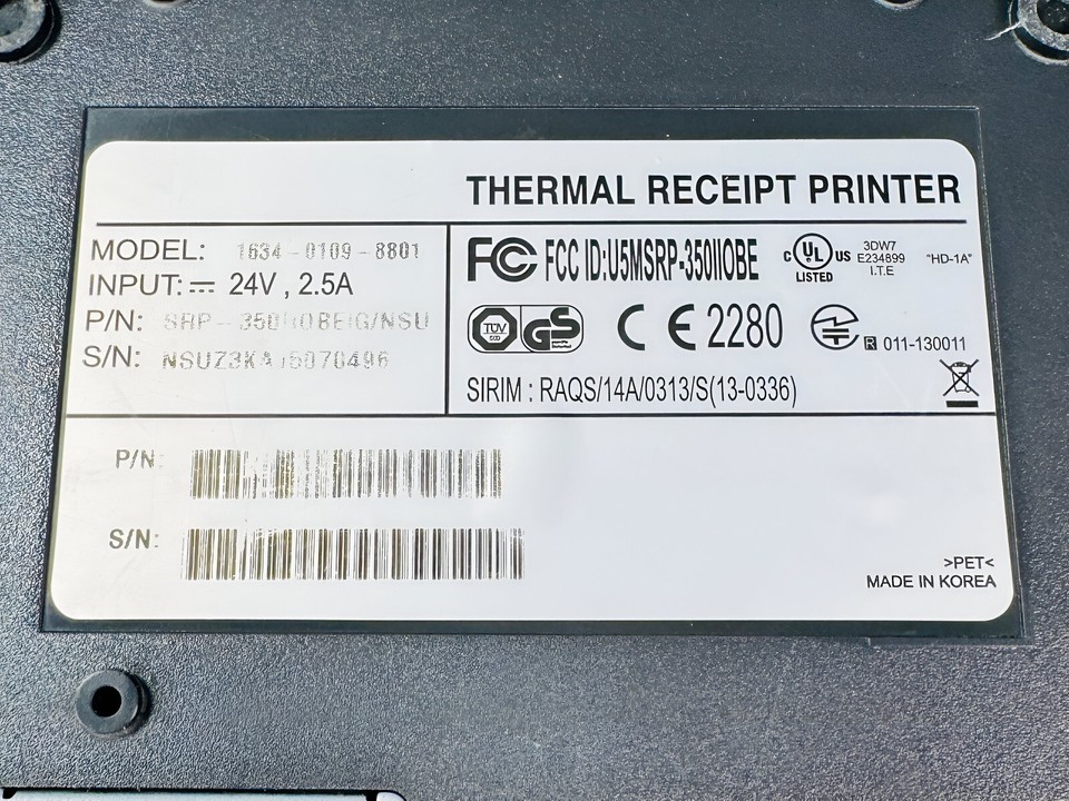Samsung Bixolon SRP-350II Direct Thermal Receipt Ticket POS Printer USB ...