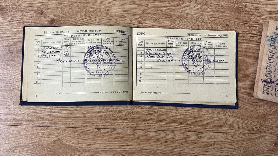 Vintage Soviet Union set documents USSR original with badge Russian one ...