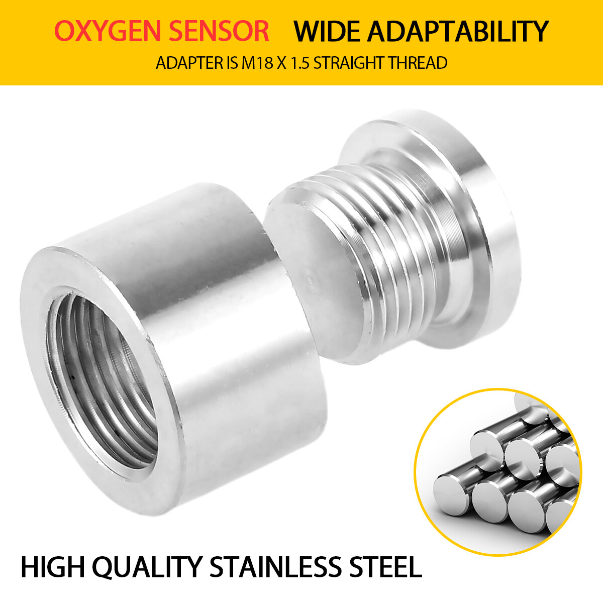 Oxygen Sensor Bung Stainless Steels Oxygen Mounting Bungs and Adapter ...