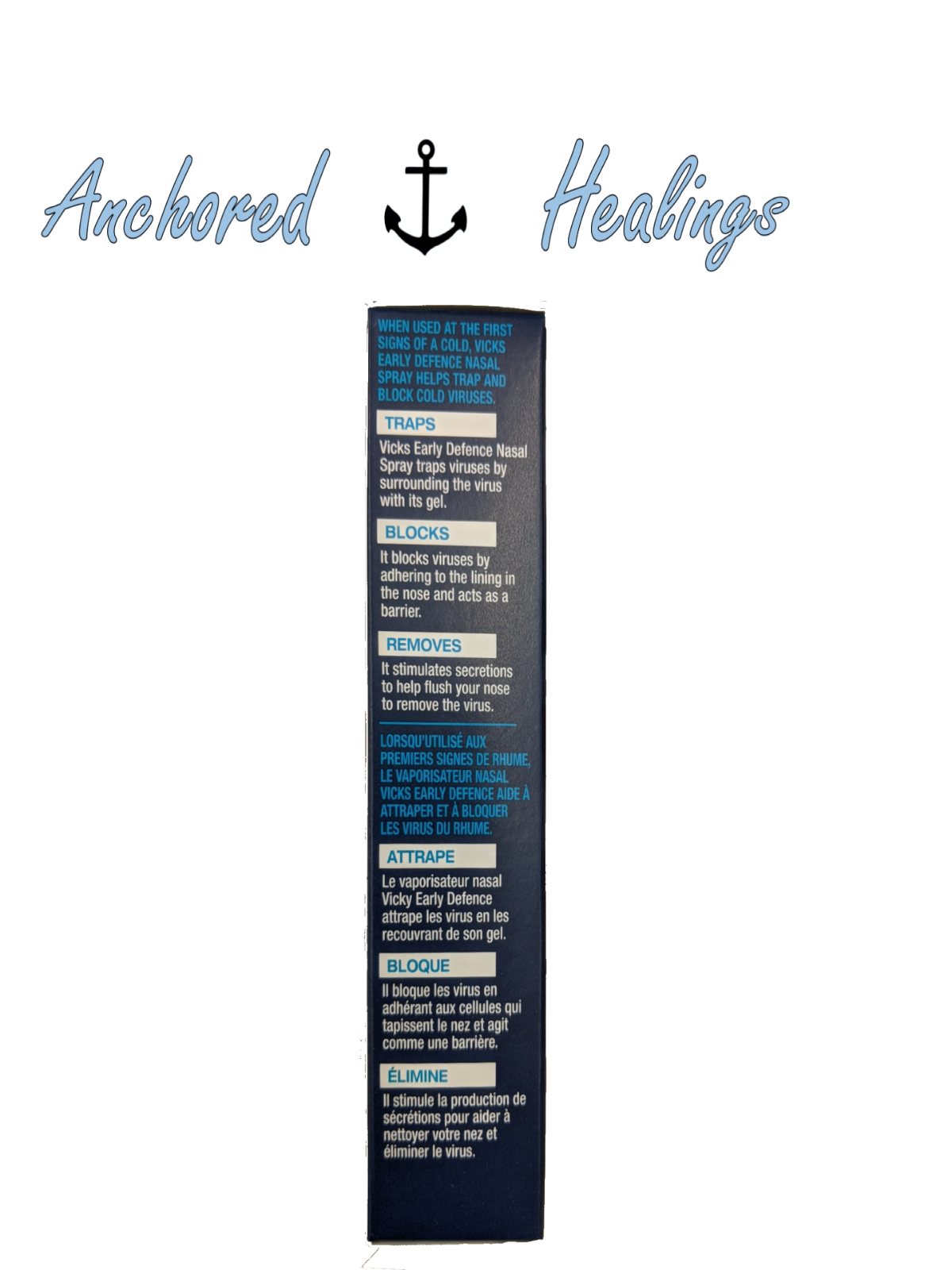 Vicks Early Defence Cold Virus Blocker Nasal Spray Traps Removes Block ...