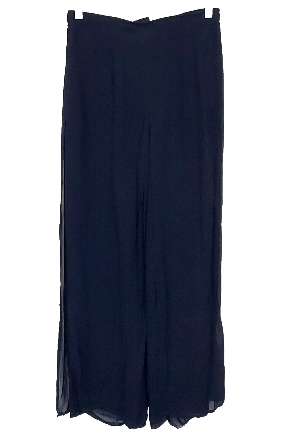 Cache Pants 4 Black Semi Sheer Split Leg Vintage 90s … - Gem