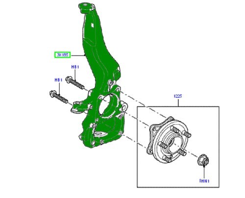 Land Rover Front Steering Knucle Lr4 Right Side OEM LR056468 for sale ...
