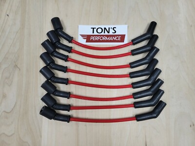 Ton's 8mm 11" RED LS High Performance Spark Plug Wire Set LS1 Pro GM ...