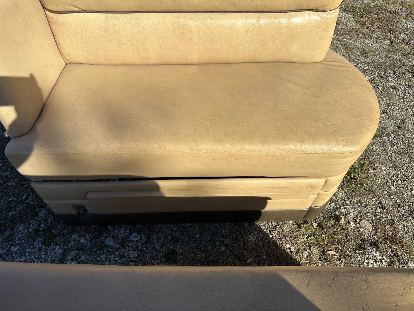 VILLA RV Ultraleather TAN Euro Dinette Booth bed Boat Motorhome seats ...