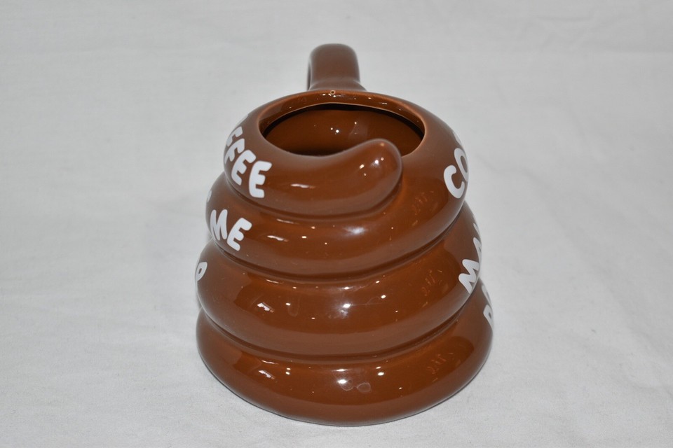 Coffee Makes Me POOP cup mug shaped like poo Novelty Prank Gift | eBay