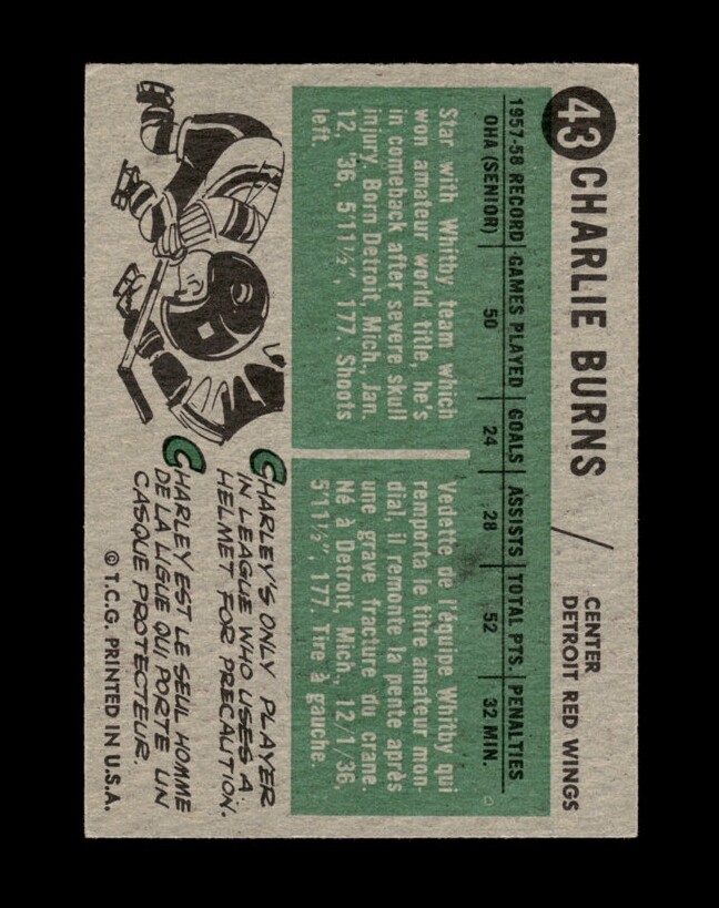 1958-59 Topps Set-Break # 43 Charlie Burns EX-EXMINT *GMCARDS* | eBay
