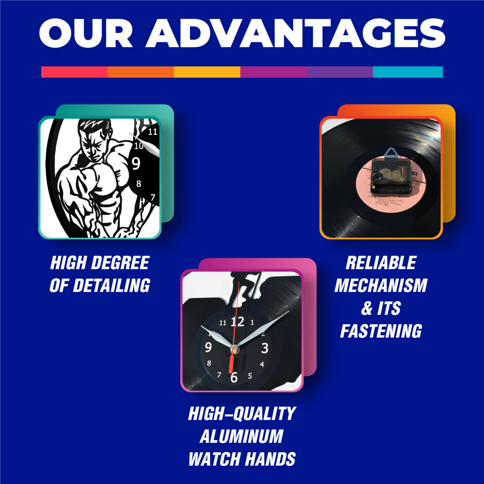 Keep Calm and Love Music Vinyl Record Wall Clock Decor Handmade 1718 | eBay