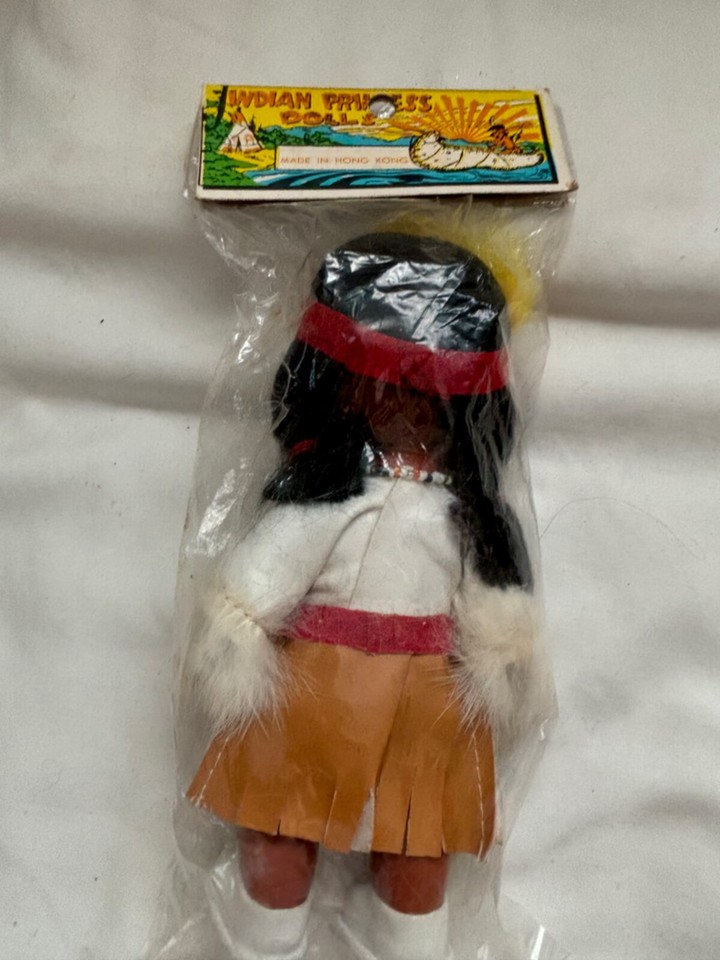Vintage 7" HONG KONG American Indian Princess Doll Mint in Sealed ...