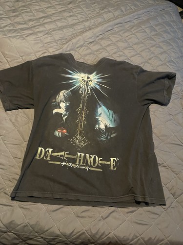Vintage Death Note T-Shirt Shonen Jump Size M Y2K 2000s Fadeded Black ...