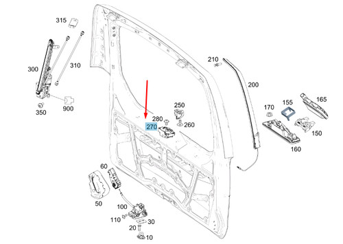 NEW MERCEDES-BENZ VITO W447 REAR WINDOW LOCK A4477400035 ORIGINAL 447 ...