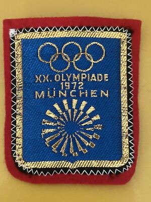 1972 Munich Olympics Patch XX Olympiad Munchen 2.25in x 2.75in Gold ...