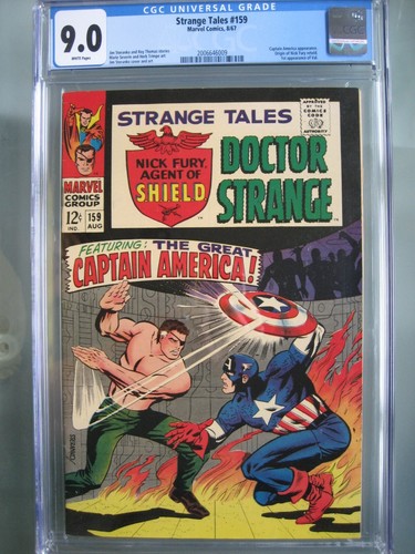 Strange Tales #159 CGC 9.0 WP Marvel Comics 1967 1st app Val | eBay