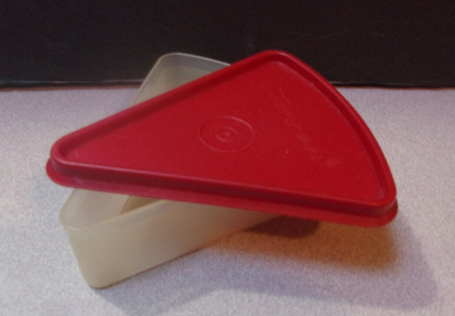 Vtg Tupperware Pie Slice Keeper #269 Plastic Storage Container w/ Red ...