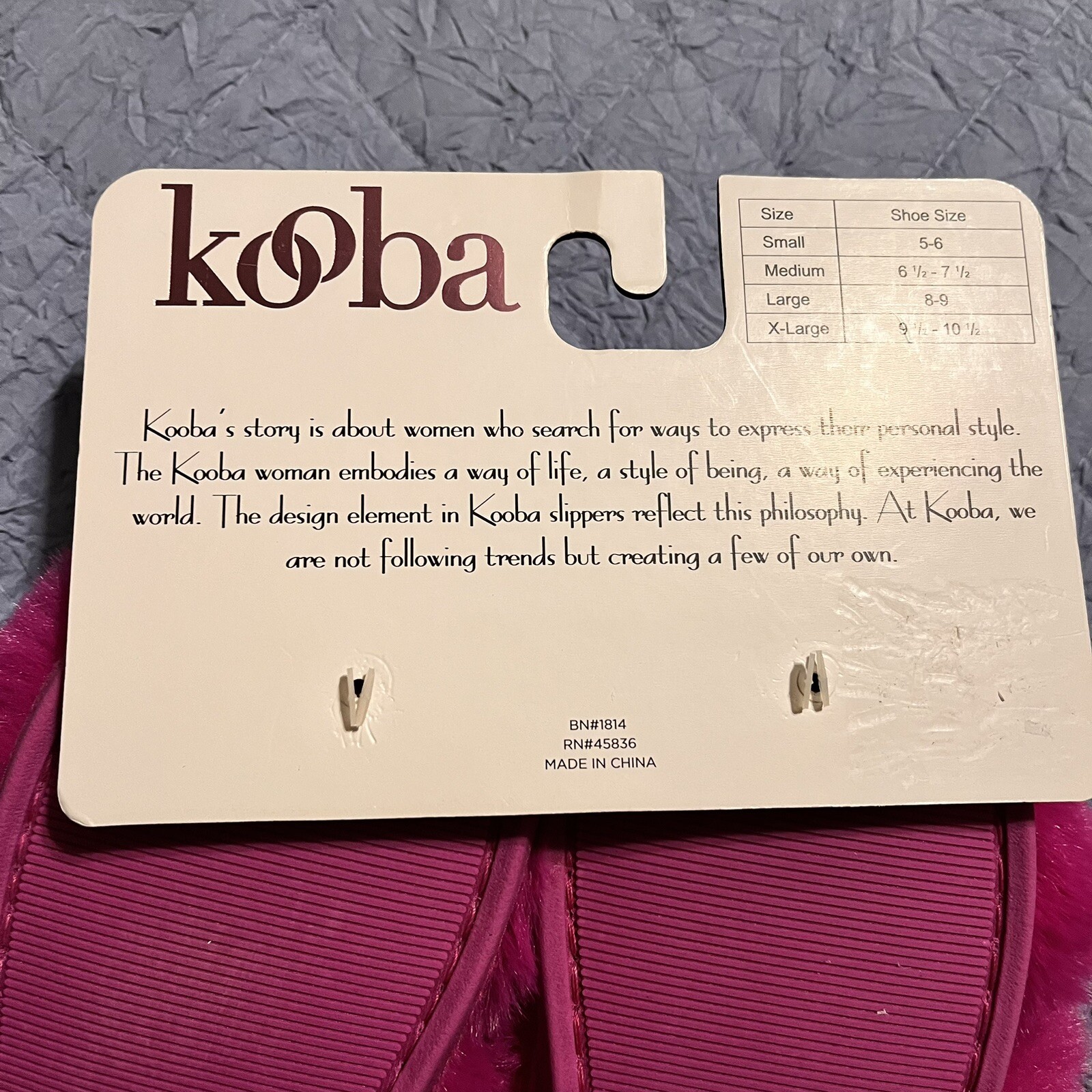 NWT KOOBA WOMEN'S FAUX FUR SLIPPERS SHOE SIZE 5/6 Small Pink Fuchsia ...