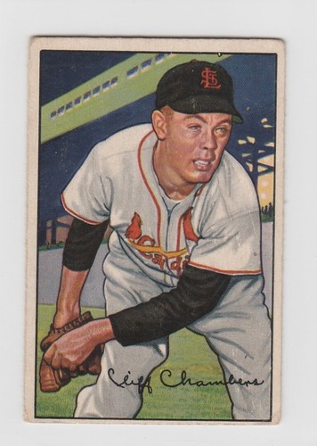 1952 Bowman CLIFF CHAMBERS #14 Vintage Baseball Card | eBay