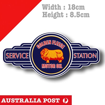 GOLDEN FLEECE Retro Australian Oil Logo SERVICE STATION Sticker | eBay ...