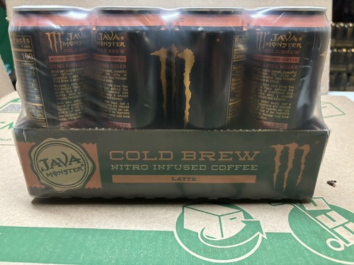Java Monster Nitro Cold Brew Latte, Coffee + Energy Drink, 13.5 OZ (12 ...